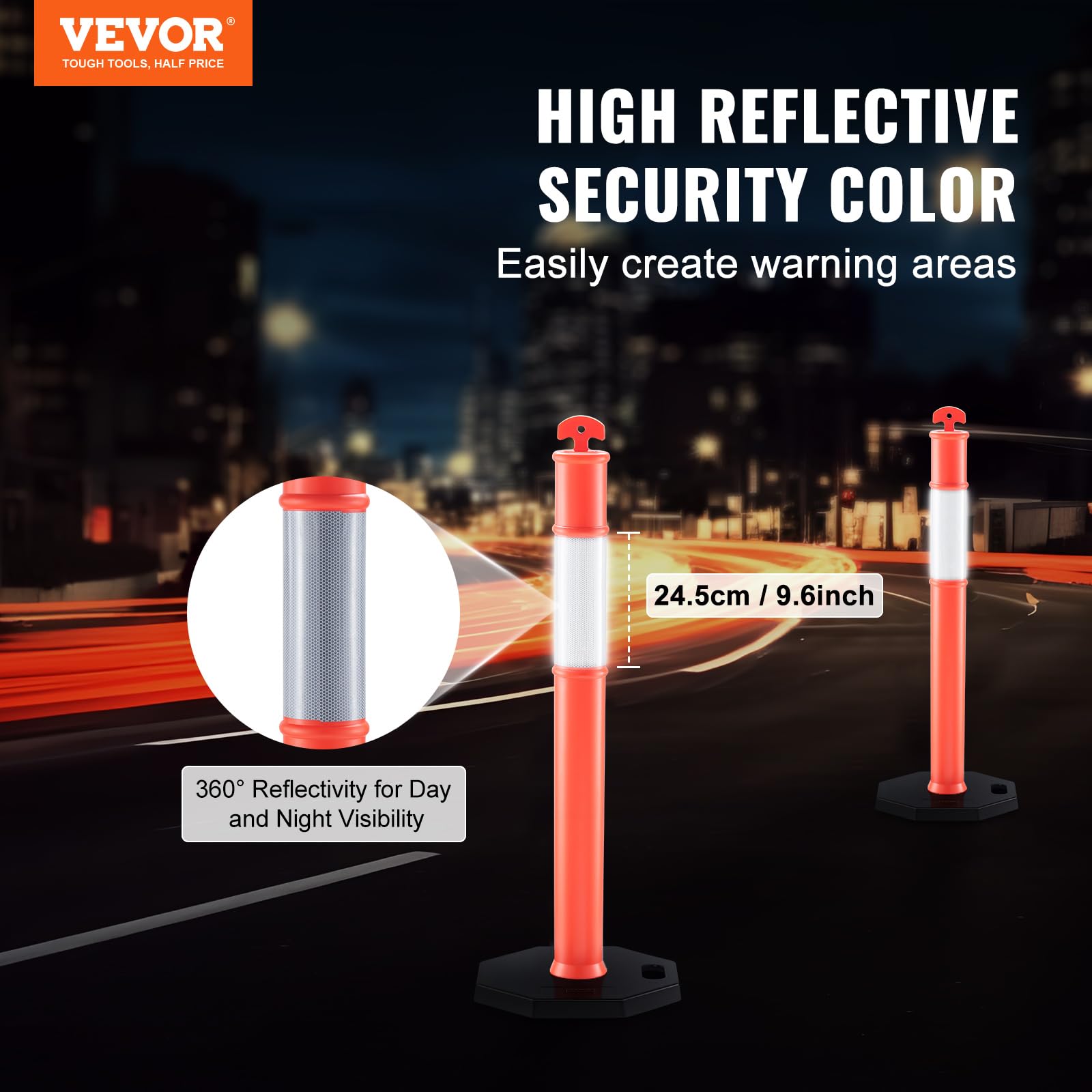 Mua VEVOR Traffic Delineator Post Cones, 2 Pack, Traffic Safety ...