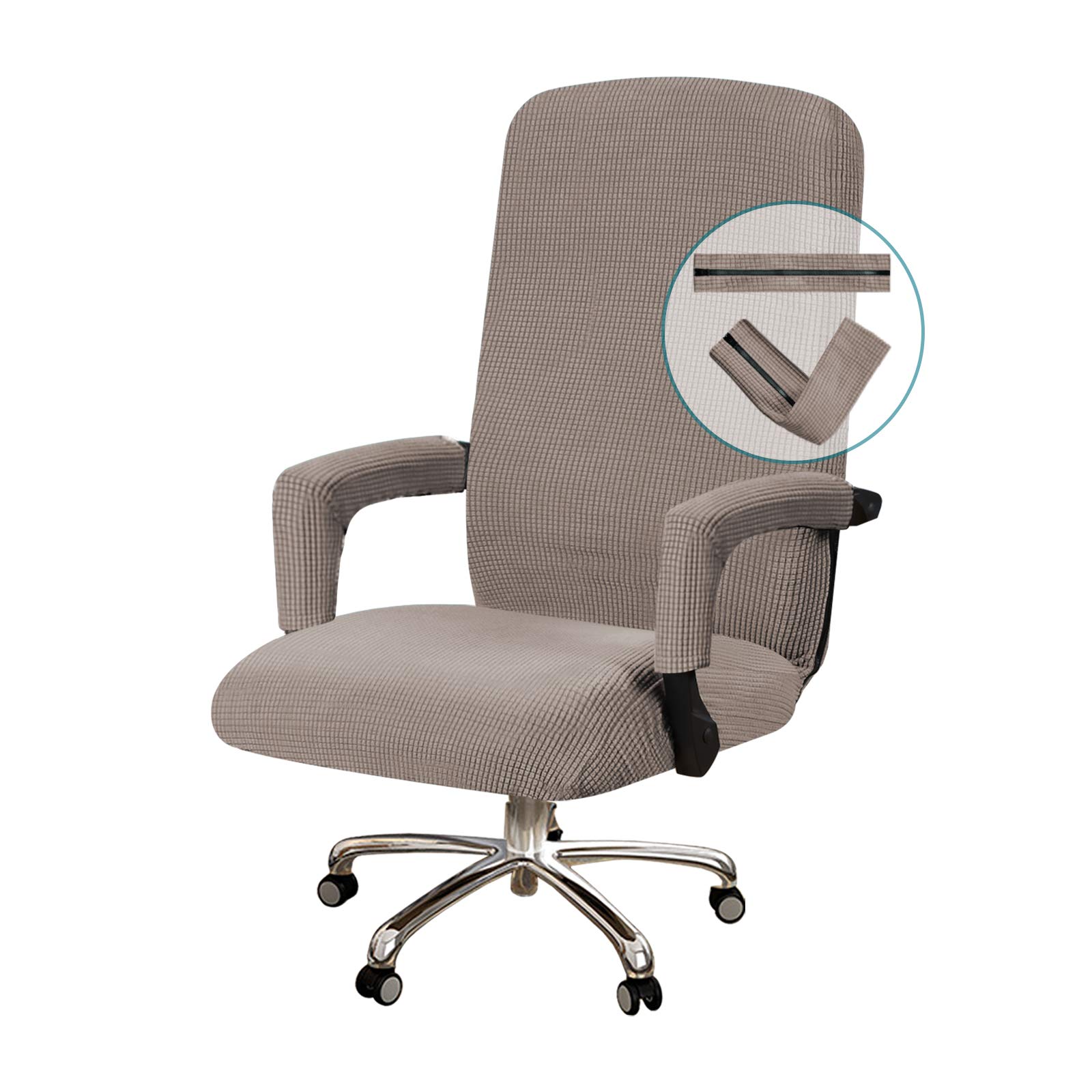 Turquoize Office Chair Cover Stretch Office Chair Covers with Arms ...