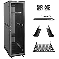 Amazon.com: Tecmojo 42U Server Rack Network Cabinet with PDU, Cooling Fans, Rack Rails, Shelf ...