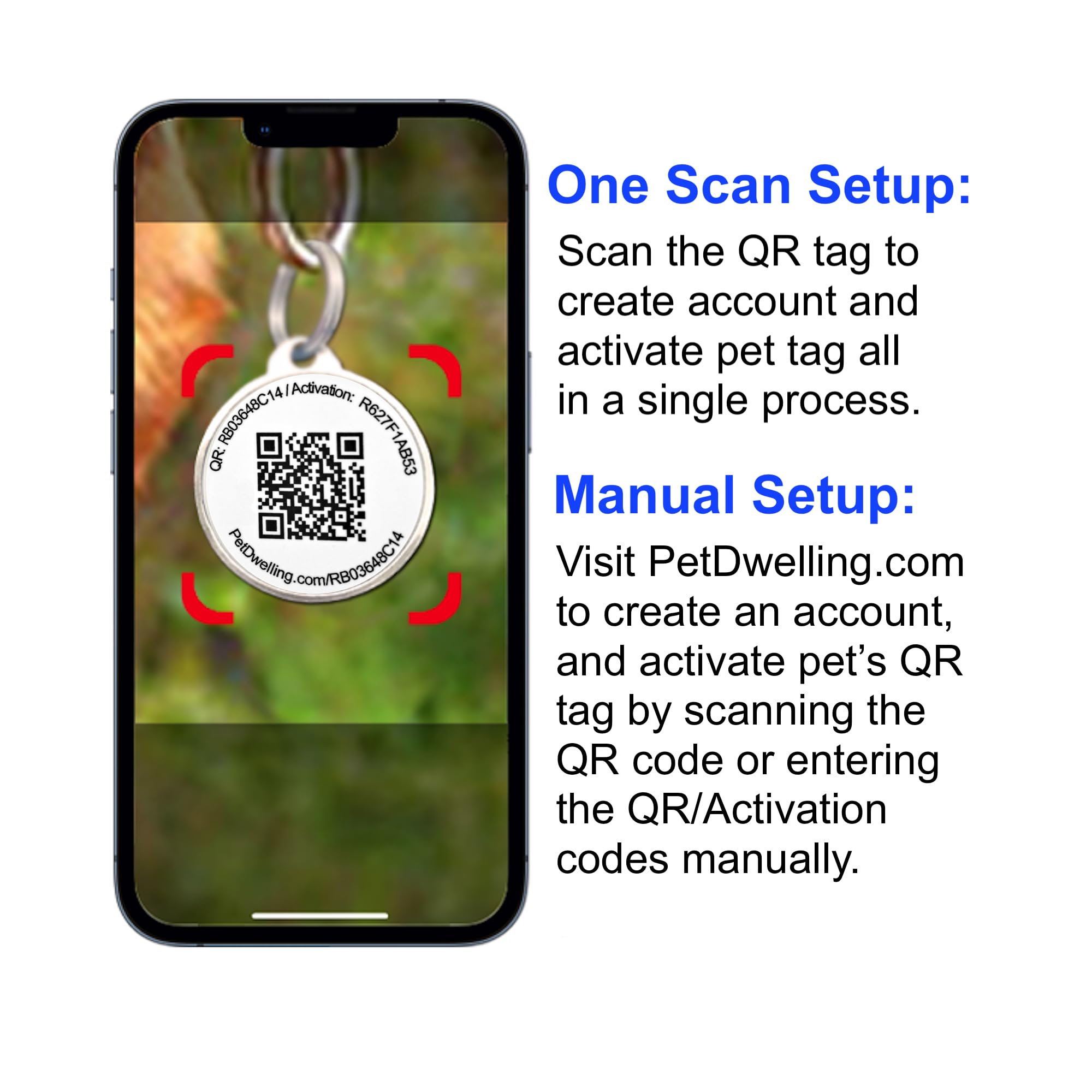 Mua Pet Dwelling Mini Paw QR Code Pet ID Tag – Small Dog & Cat ID Tag ...