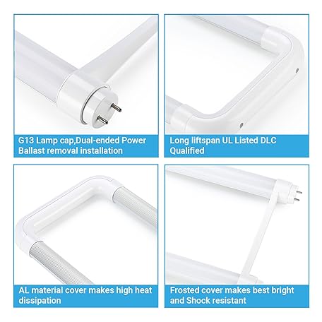 Mua jimwhen U Bend LED Tube Light,2 Foot U Shaped LED Bulb,18W(40W ...