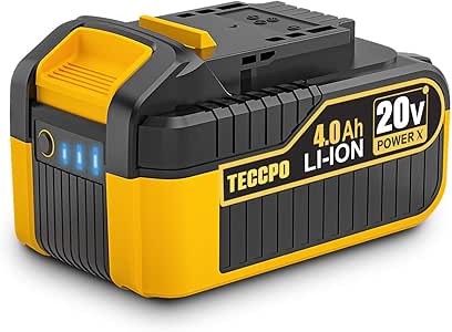 TECCPO 20V MAX 4.0 Ah Lithium Ion Large Capacity Battery-Pack ...