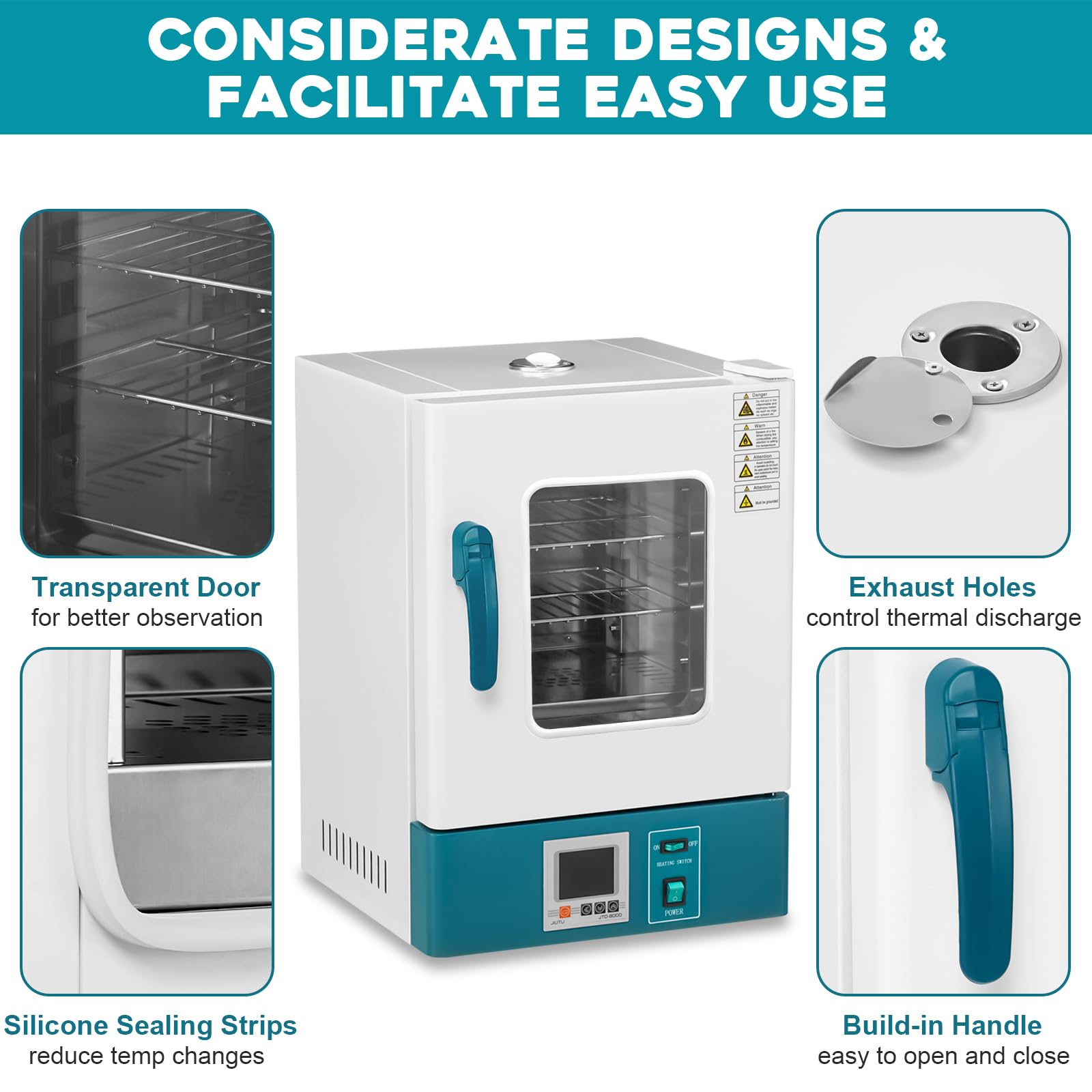 Towallmark Lab Incubator 20L Bacteria Incubator RT-65℃ Scientific Digital Incubator PID ...