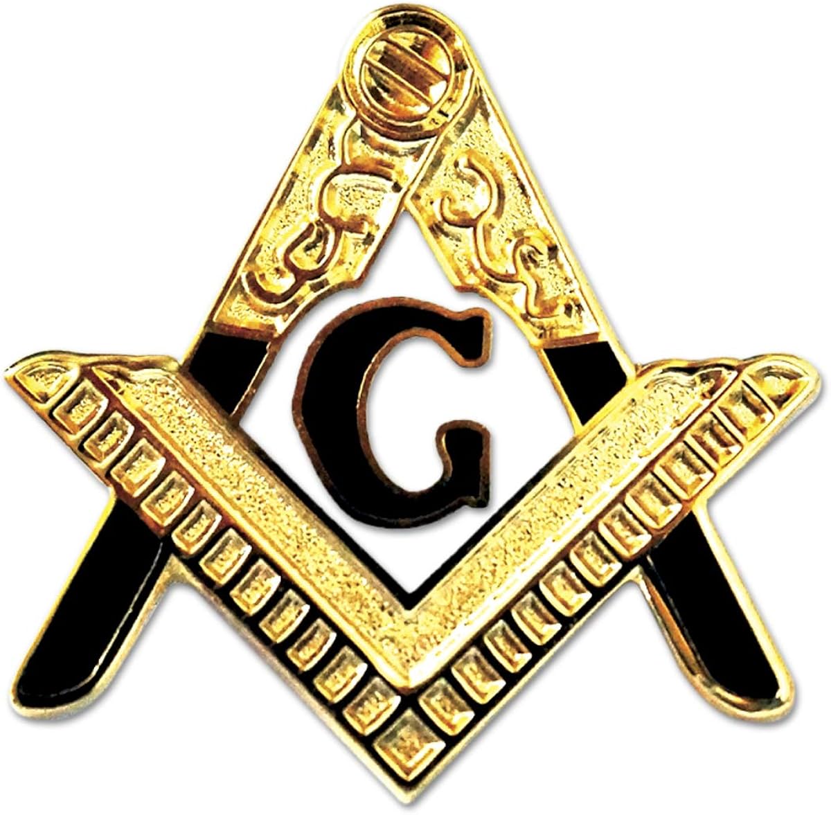 Entered Apprentice Square & Compass Masonic Lapel Pin - [Gold & Black ...