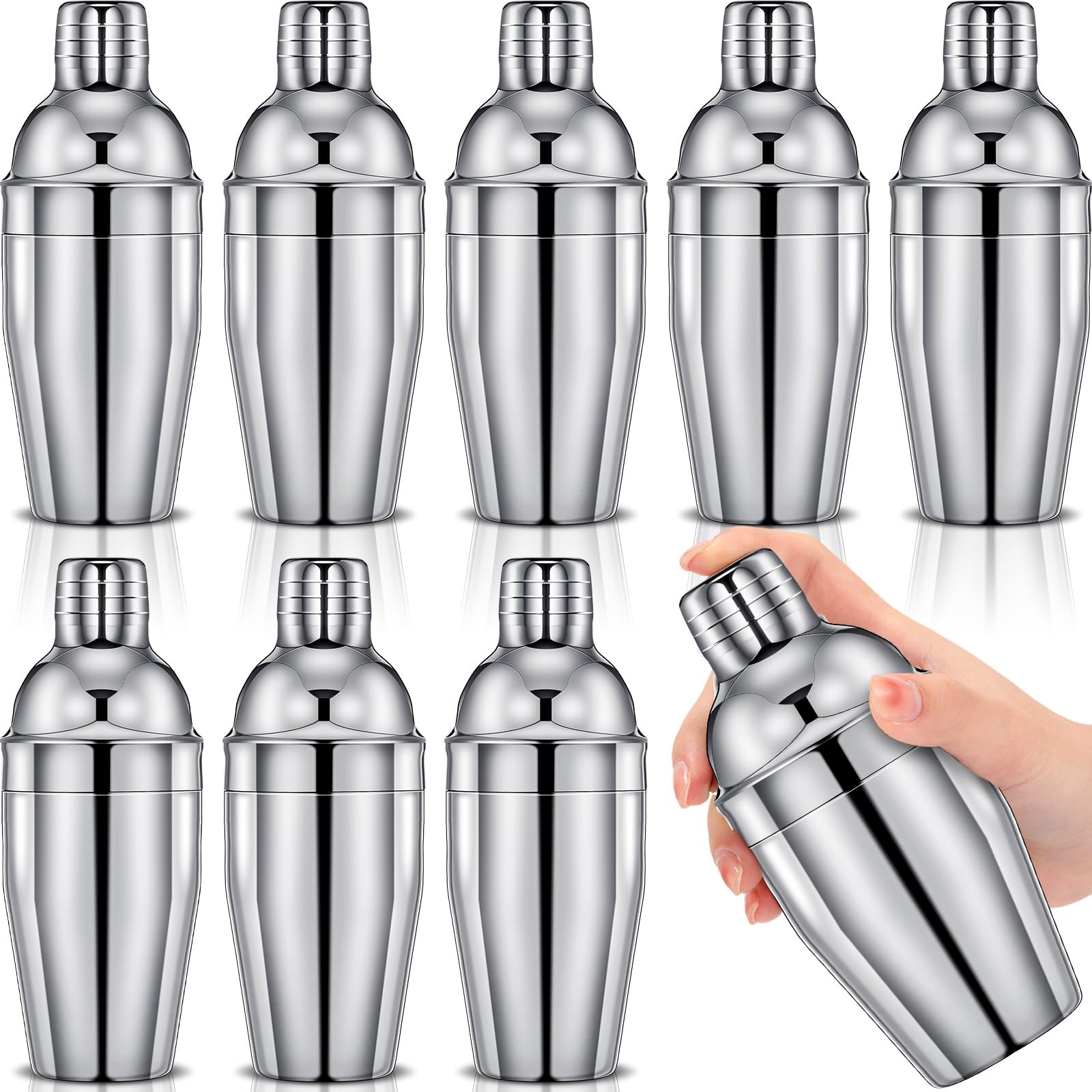 Nitial 9 Pcs Bar Cocktail Shaker Professional Stainless Steel Martini ...