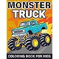 Monster Truck Coloring Book For Kids: Fun Coloring Pages For Boys and ...