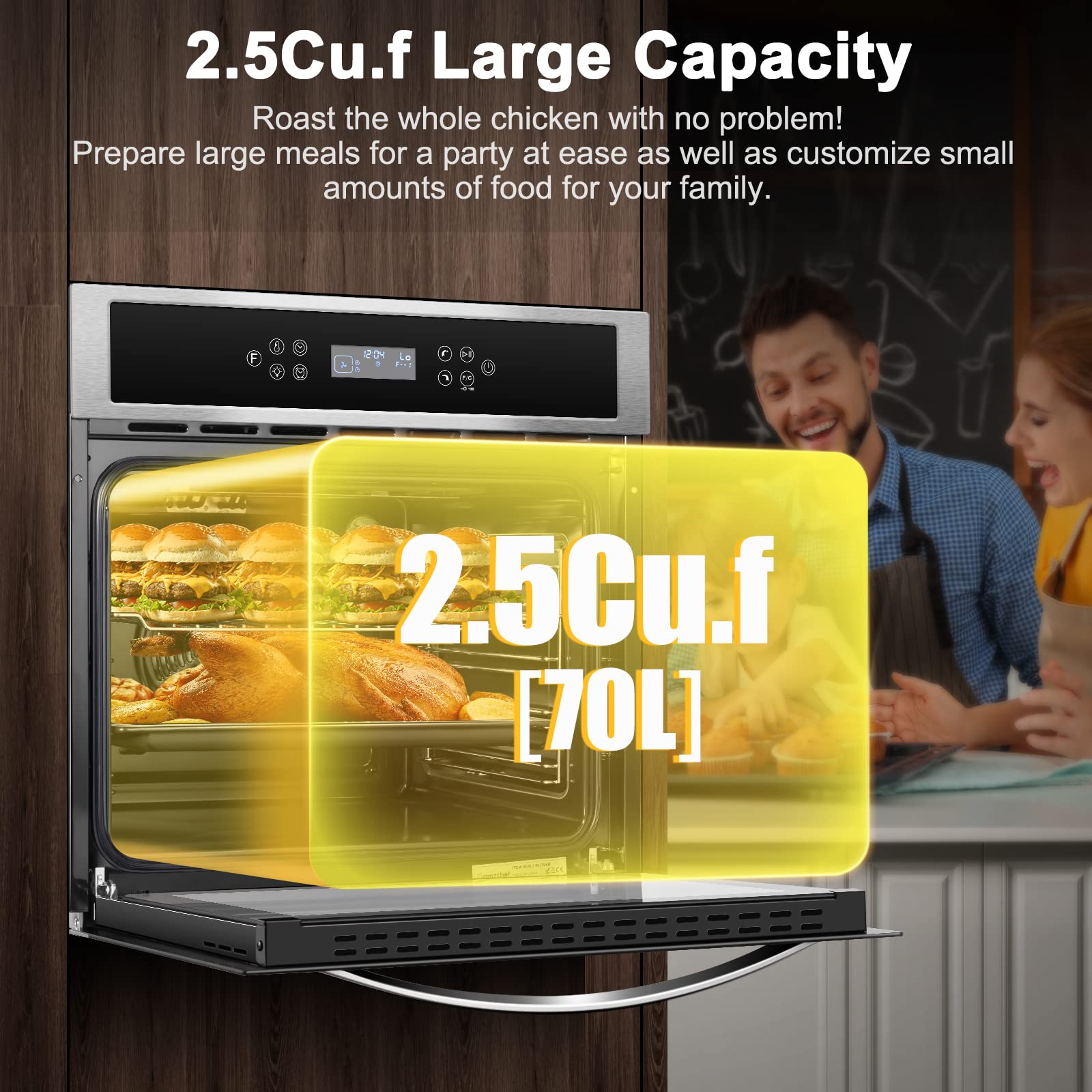 Mua AMZCHEF Single Wall Oven 24" Built-in Electric Ovens with 11 ...