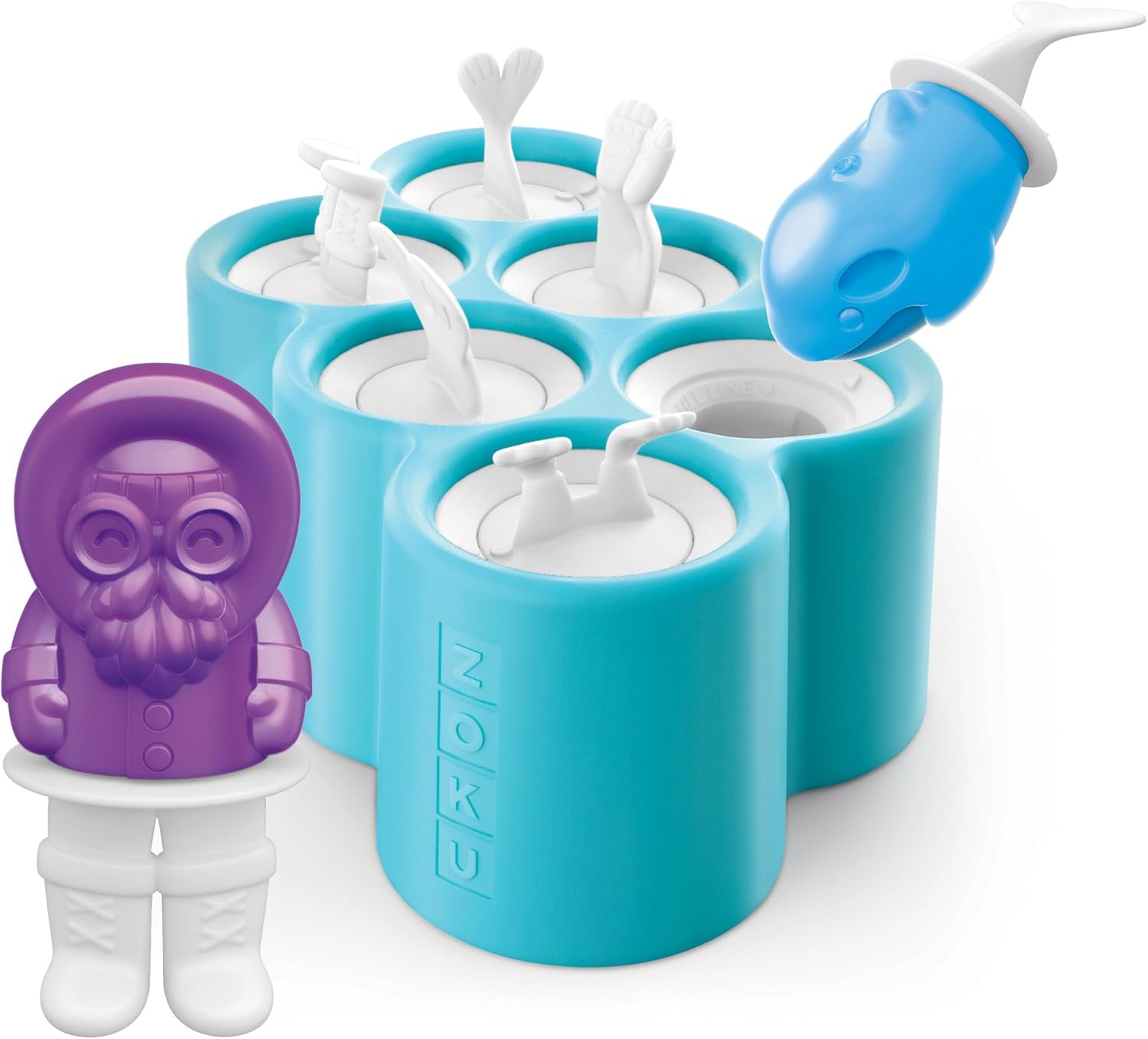 Zoku Polar Pops - Set of 6 Slow Pop Ice Lolly moulds with drip guards ...