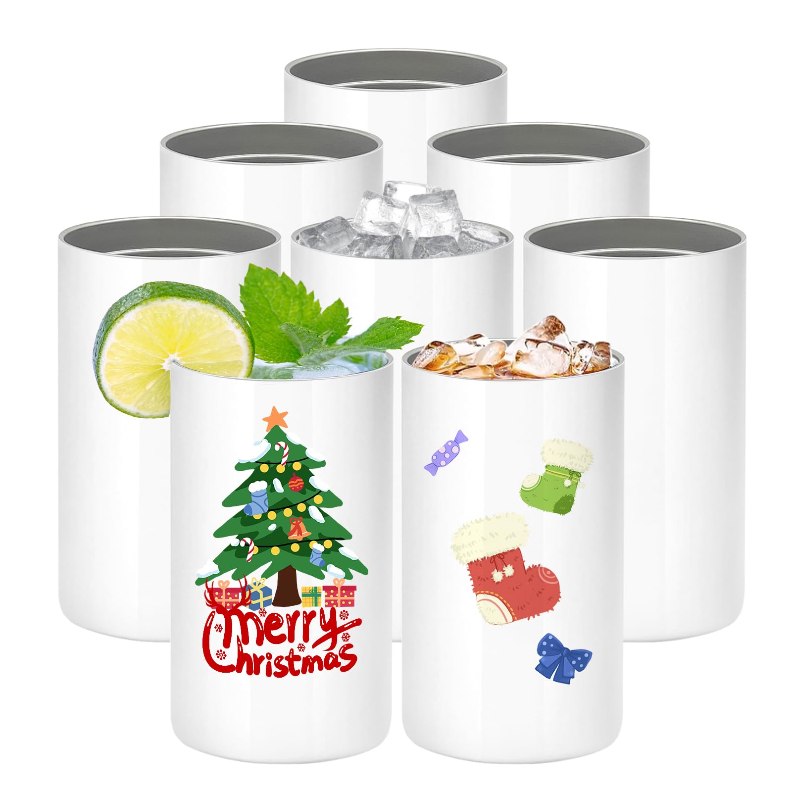 8 Pack Sublimation Ice Buckets Blanks Tumblers 20 oz Sublimation ...