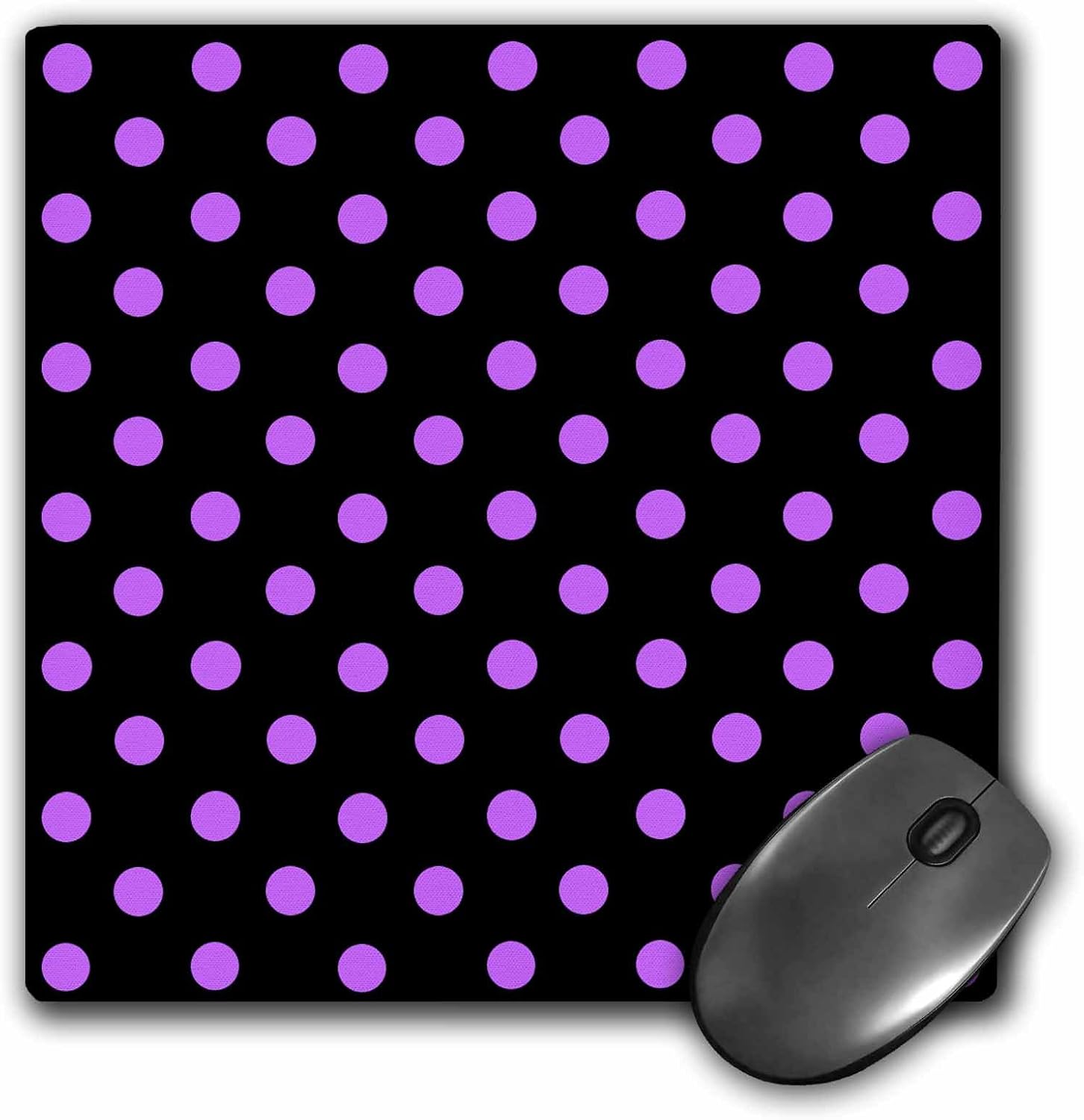 Amazon.com : 3dRose LLC 8 x 8 x 0.25 Inches Black and Purple Polka Dot ...