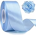 Amazon.com: Mauproy 1-1/2 Inch Wide Sky Blue Satin Ribbon, 50 Yards ...