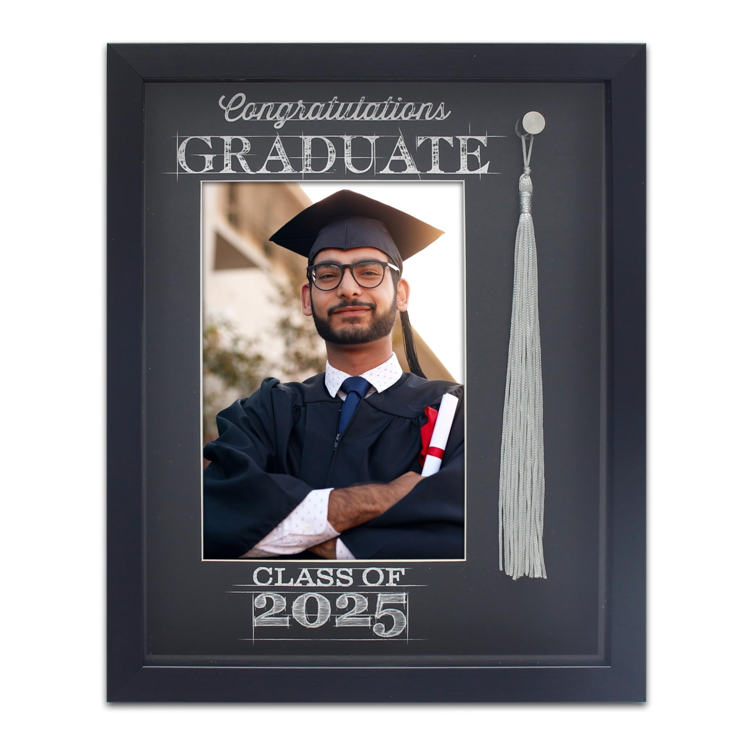 MIMOSA MOMENTS Class of 2025 Graduation Picture Frame with Real Tassel ...