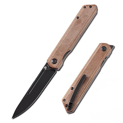 KANSEPT Prickle T1012A5 Folding Pocket Knives with 3.53in Black TiCn ...