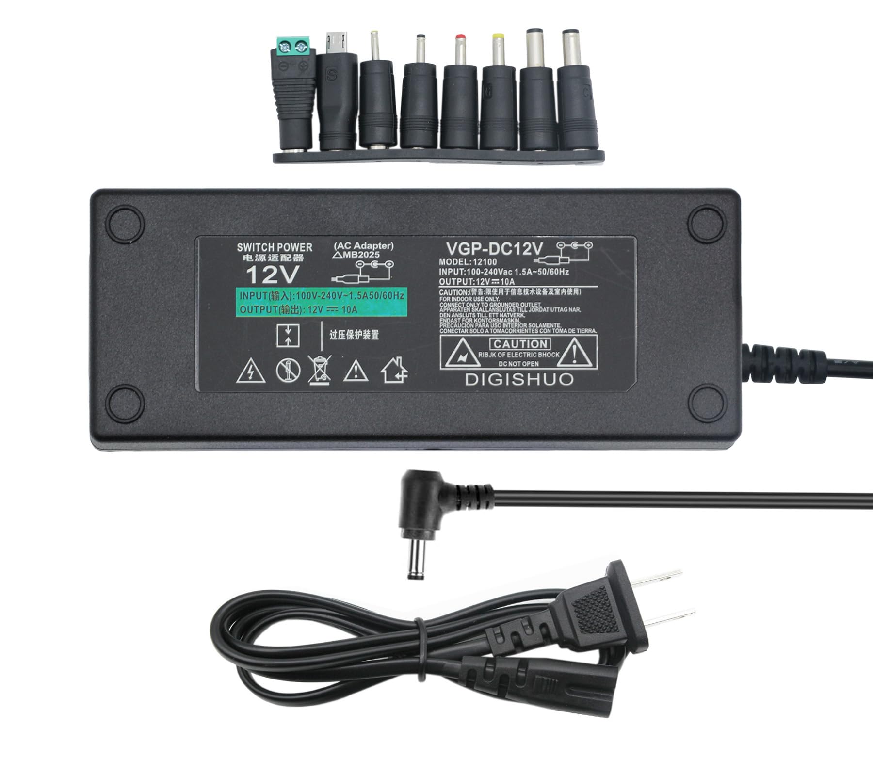 Mua DIGISHUO DC 12V 10A 120W Power Supply Adapter Transformer Switch AC ...