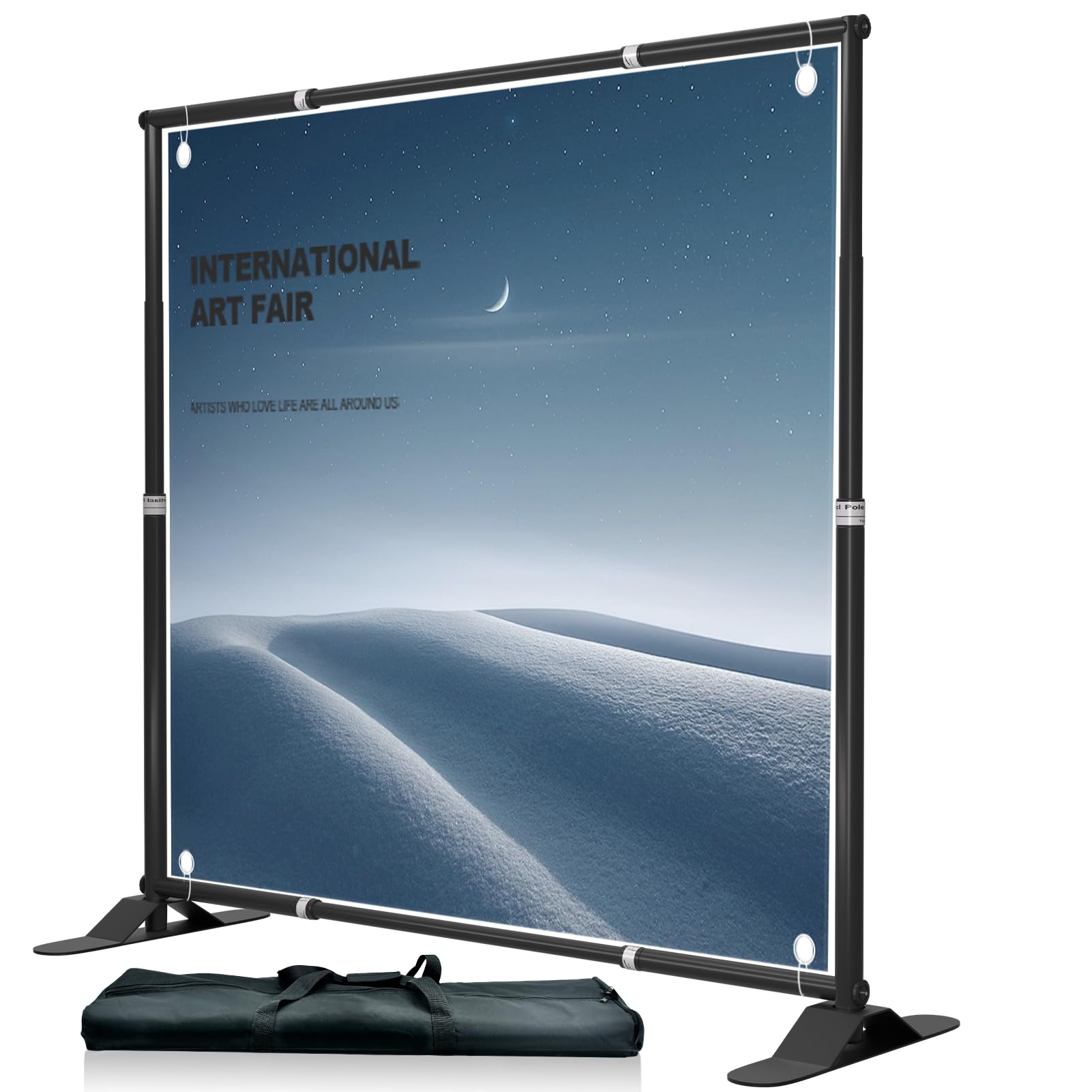 GLOSHOOTING Banner Stand Backdrop, 10 x 10 Ft Heavy Duty Backdrop Stand ...