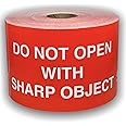 Amazon.com : 1 Roll Large 3x5 Red and White DO NOT Open with Sharp ...
