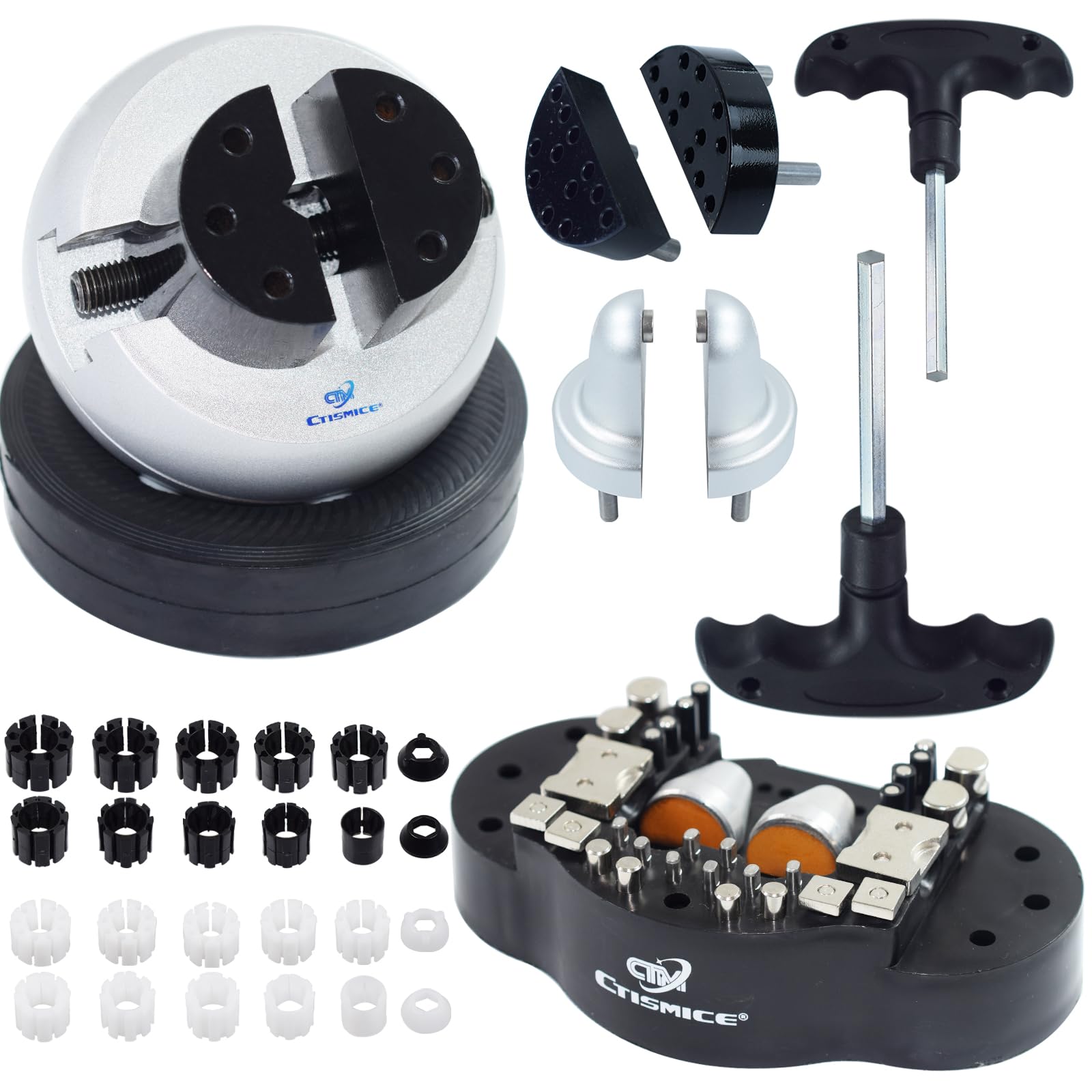 CTISMICE 5 Inch Ball Vise, Engraving Block Setting Tool with 2pcs Jaw ...