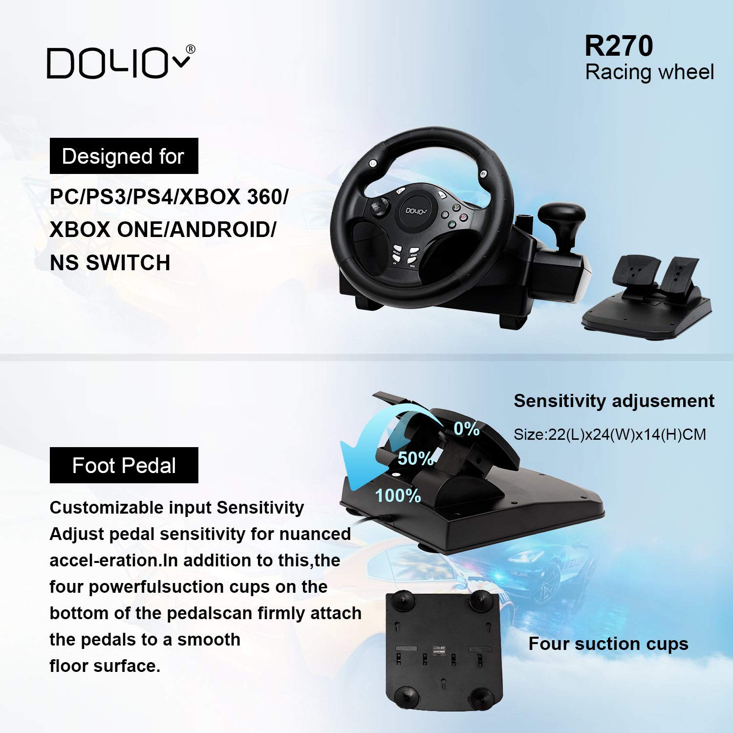 Mua DOYO Racing Wheel - Gaming Steering Wheel for PC, 270 Degree ...