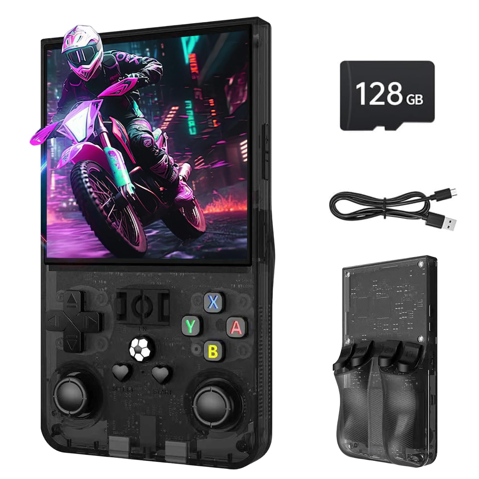 R36MAX Retro Handheld Game Console, 4.0" IPS Screen Retro Gaming ...