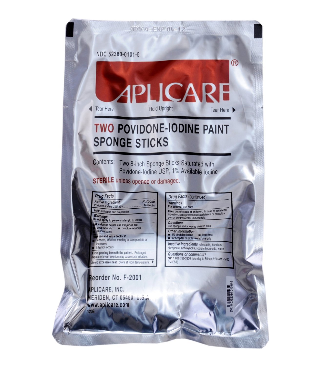 Sterile Pre-Saturated Povidone Iodine Wing PVP Scrub Sponges Top ...