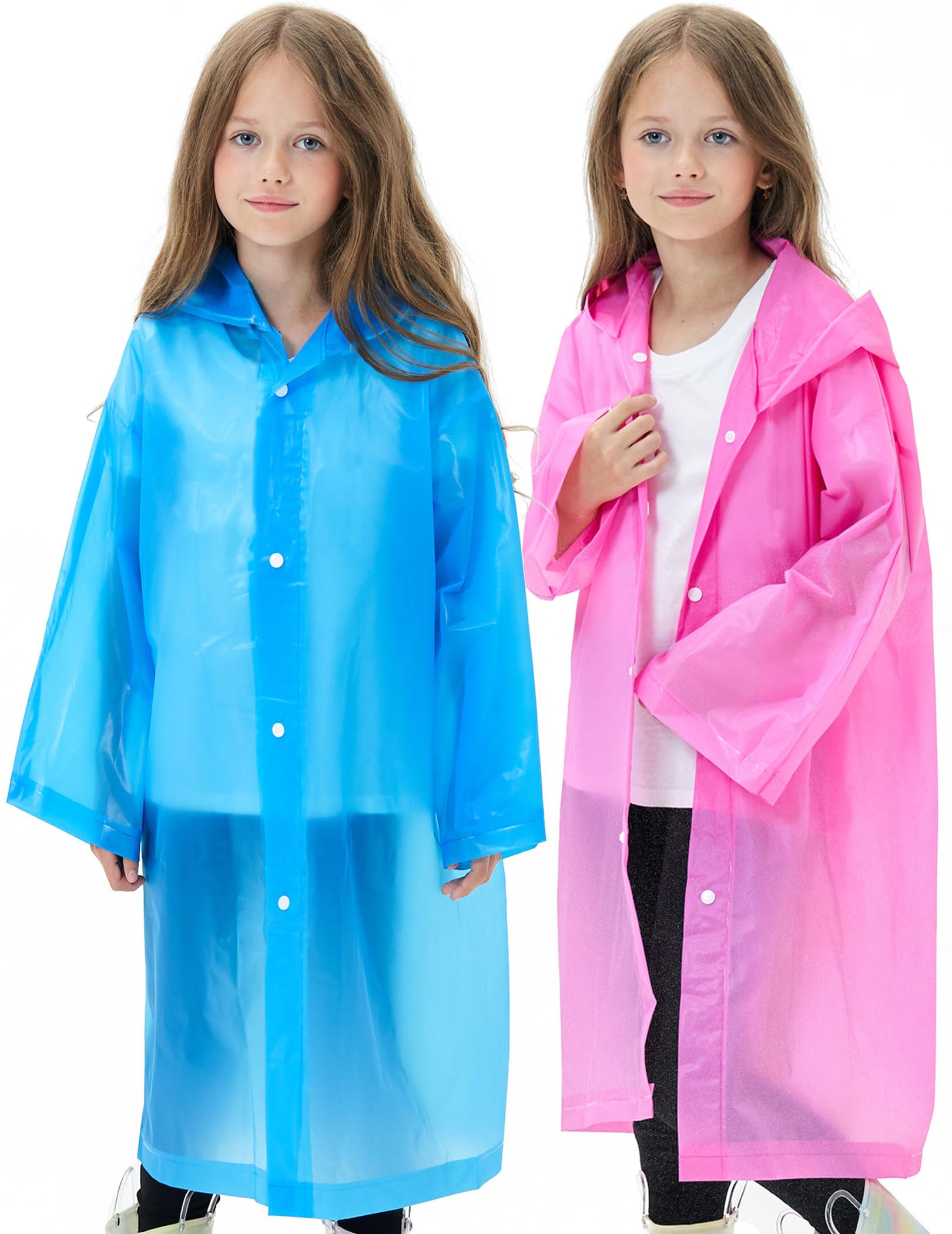 HOOMBOOM 2 Pack Waterproof Raincoats for Kids Reusable,EVA Rain Ponchos ...