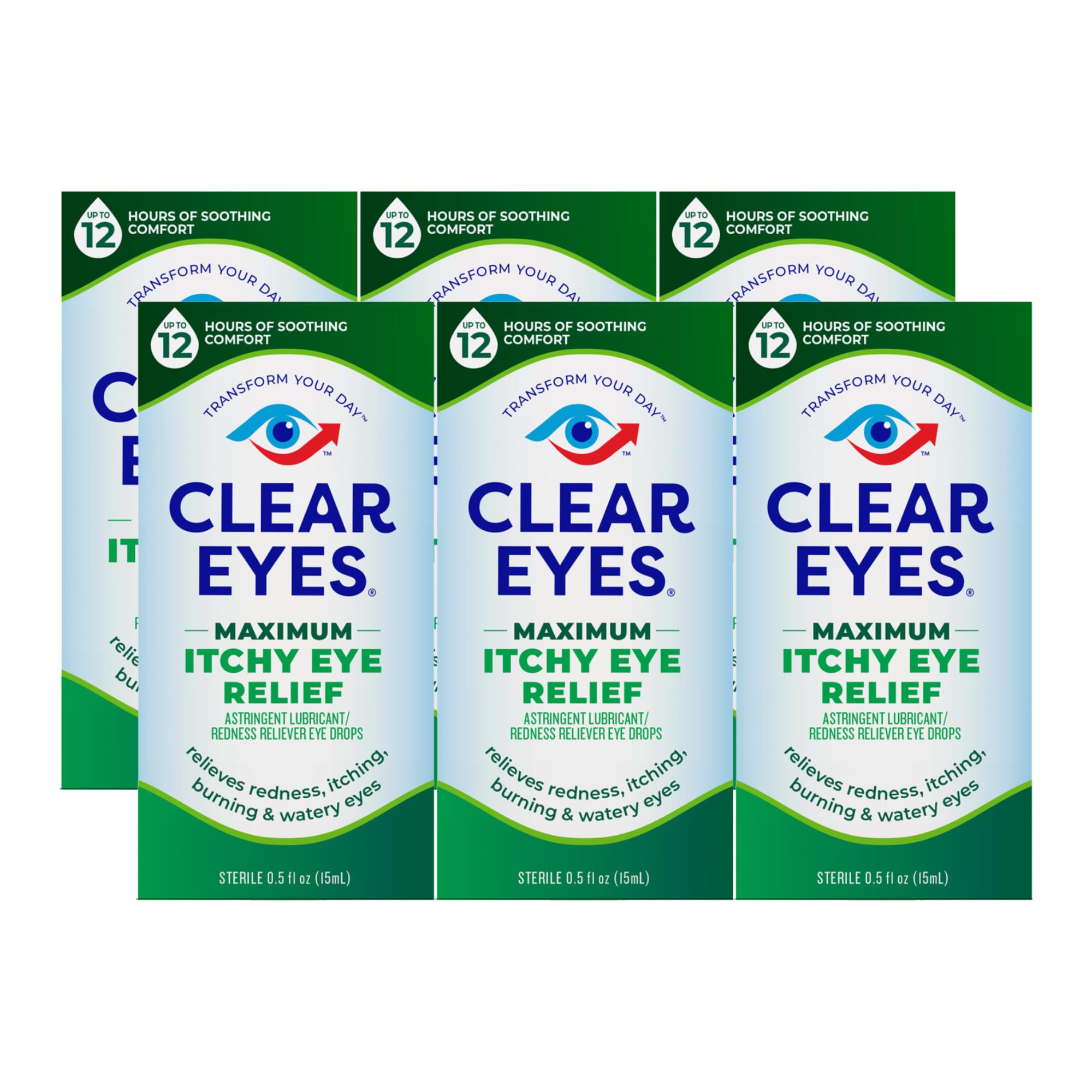Mua Clear Eyes Maximum Itchy Eye Relief Eye Drops, 0.5 Fl Oz, Pack Of 6 ...