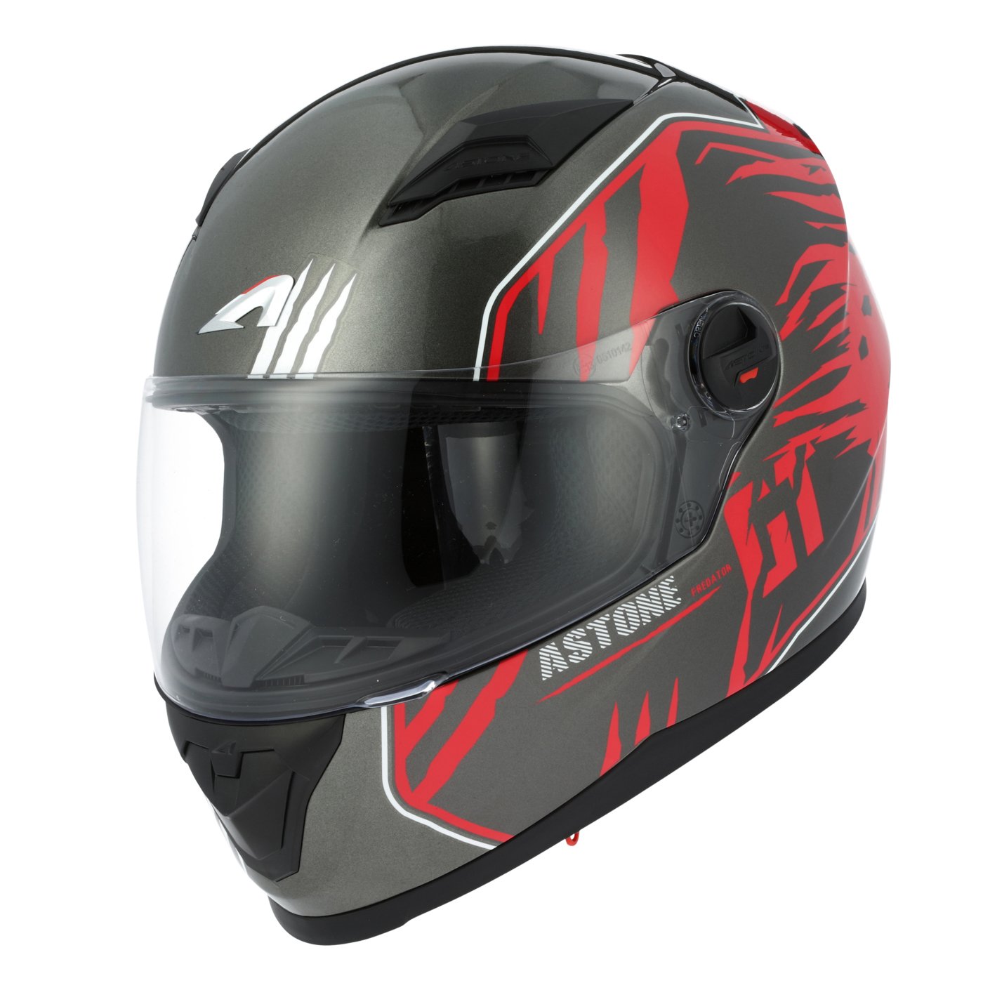 Astone Helmets gt2g-predator-brl Motorradhelm GT, schwarz/rot, Größe L ...