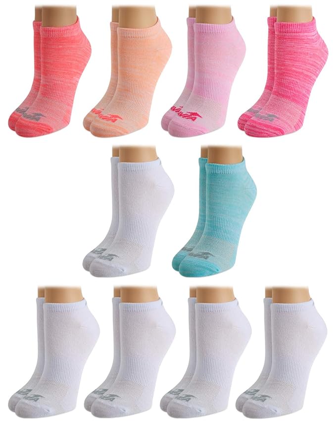 Buy Avia Women's Flat Knit Moisture Control Lightweight Low Cut Socks ...
