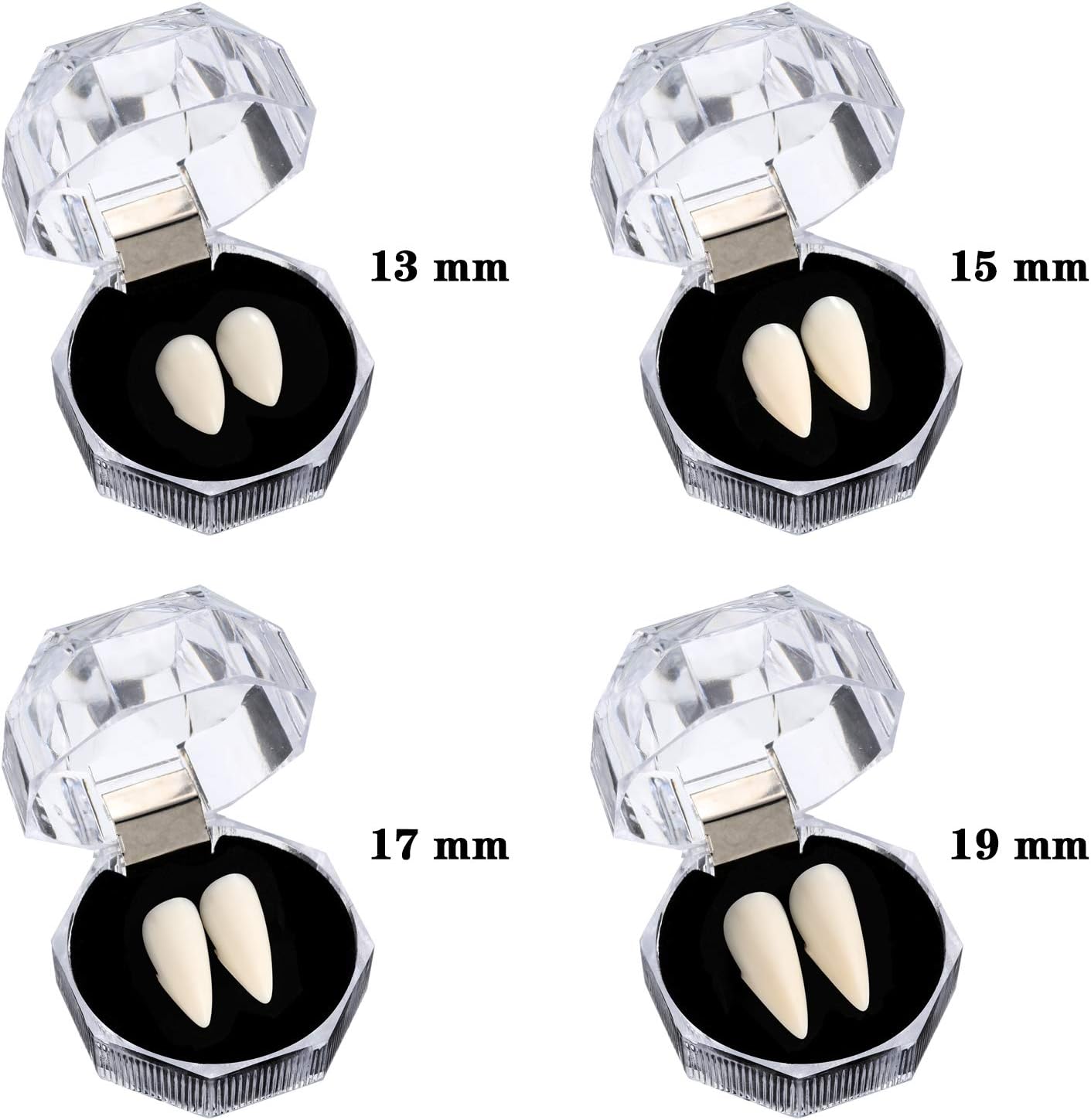 Boao 8 Pairs Vampire Teeth Fake Fangs Custom Fangs Fake Denture for ...