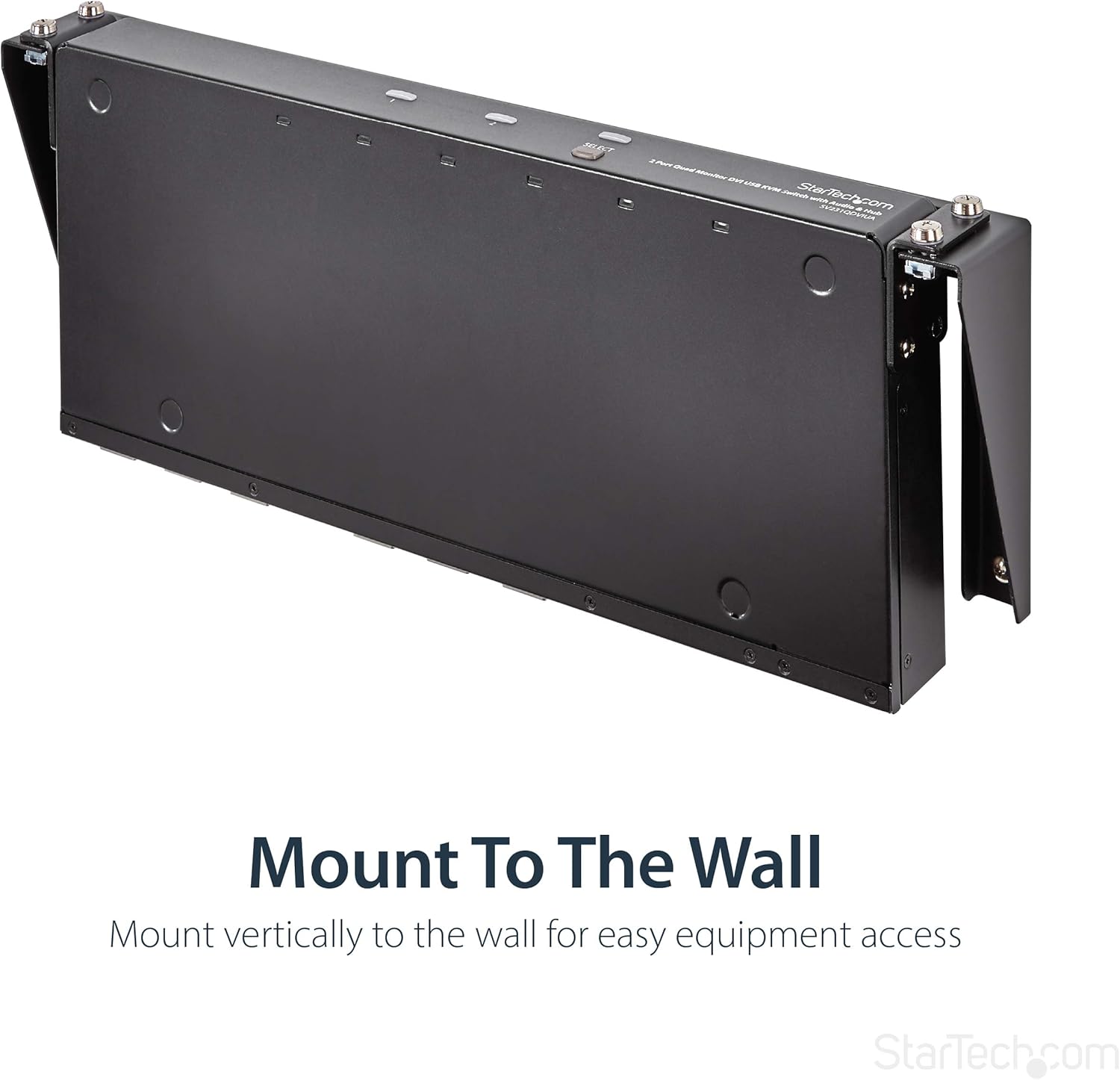 StarTech 1U Wall Mount Patch Panel Bracket – 19 in – Steel – Vertical ...