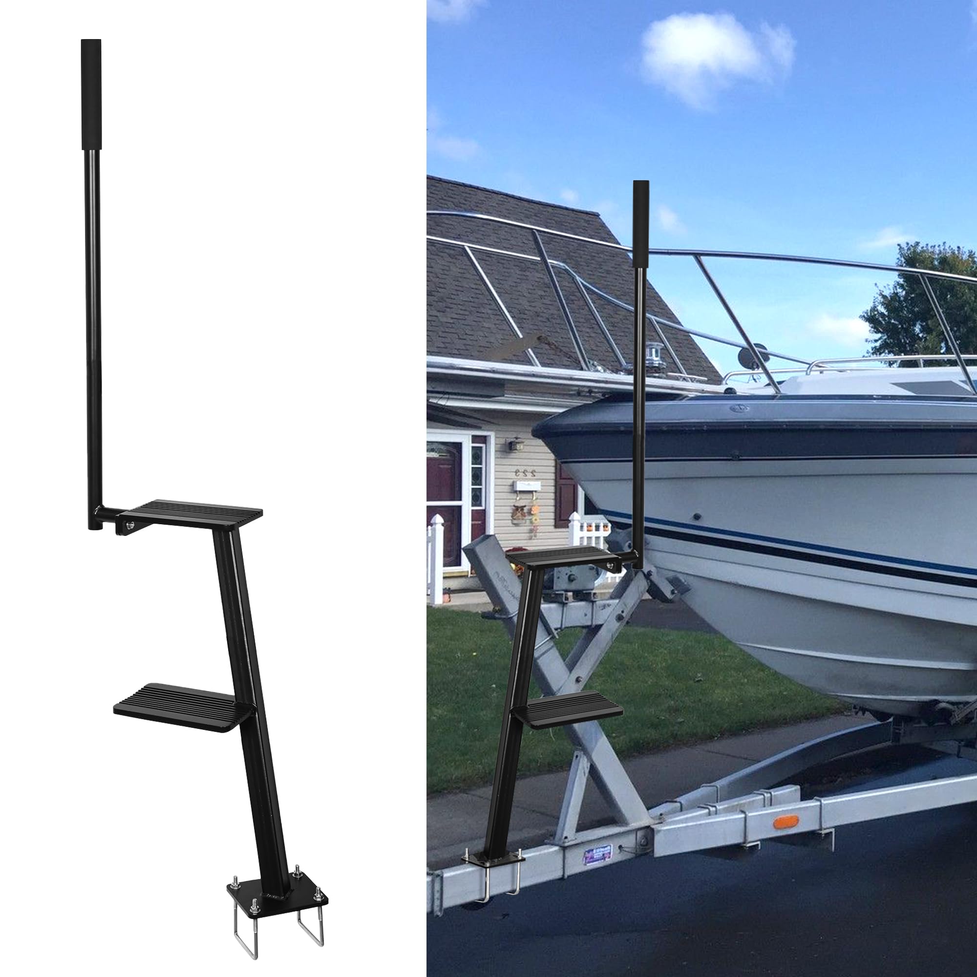 AIWFL Boat Trailer Steps for The Tongue Heavy-Duty Boat Trailer Steps ...