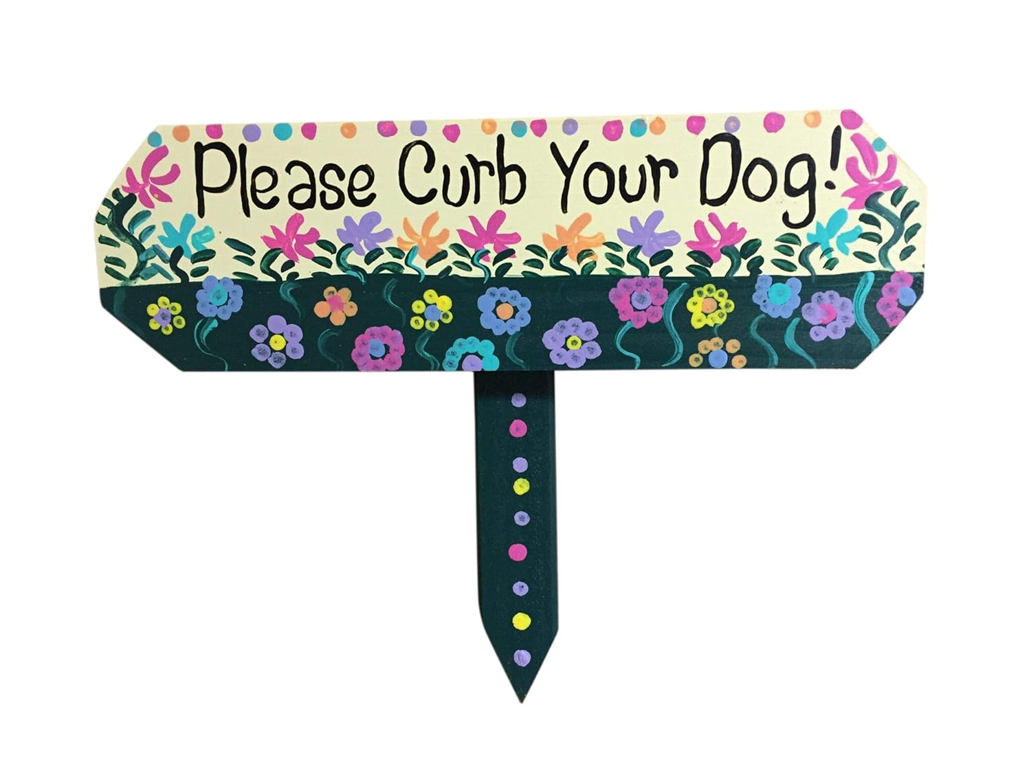 Amazon.com: Please curb your dog sign lawn stake: Handmade