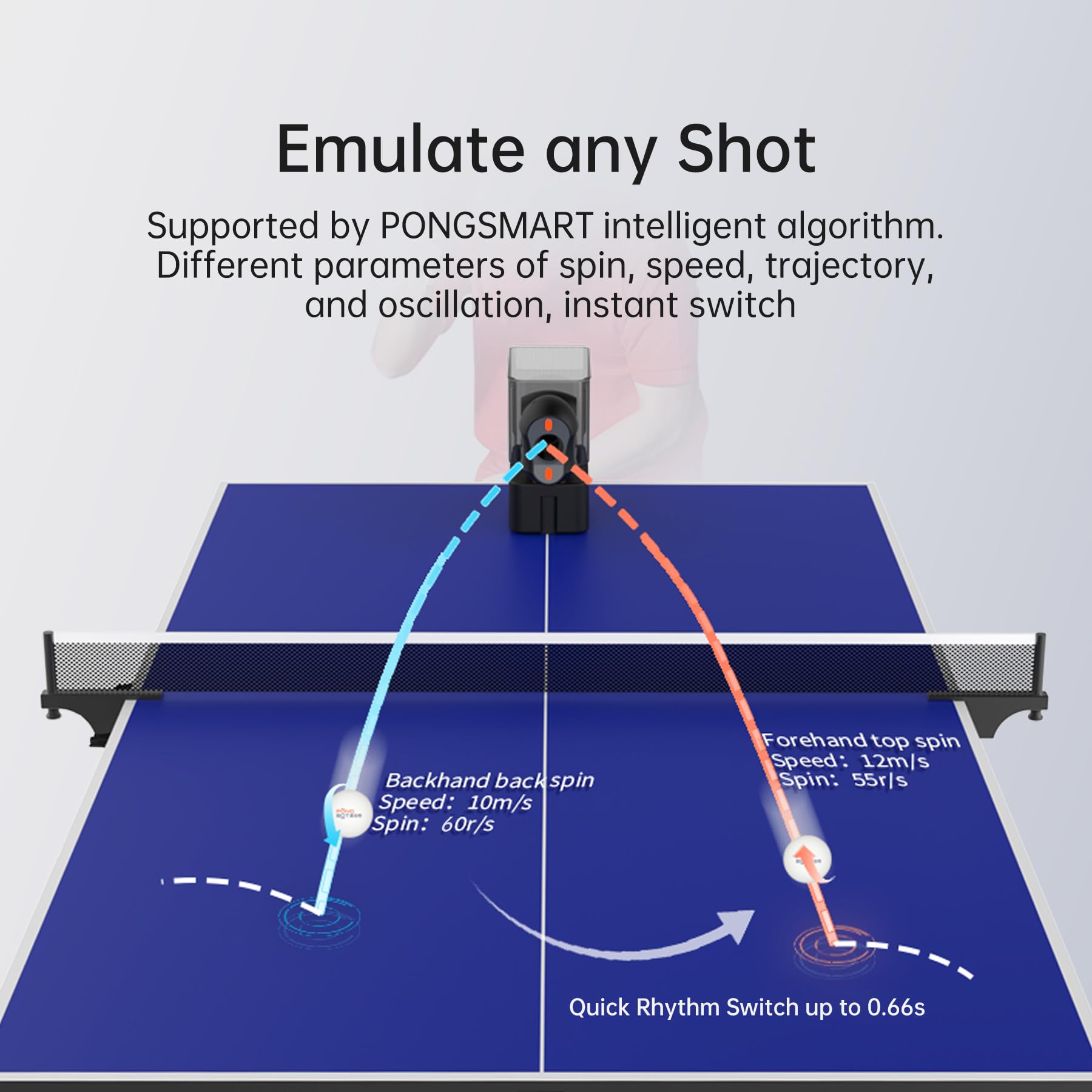 Mua PONGBOT Table Tennis Robot, Portable Ping Pong Machine, APP Control ...