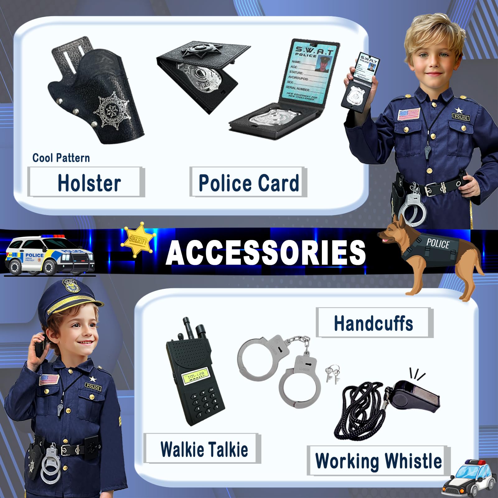 Mua Police Costume for kids Cosplay, Exquisite Police Officer Costume ...