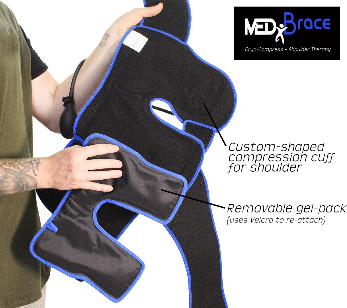 Shoulder Ice Gel Pack Cryotherapy Injury Cuff – MEDiBrace Superior Cold ...