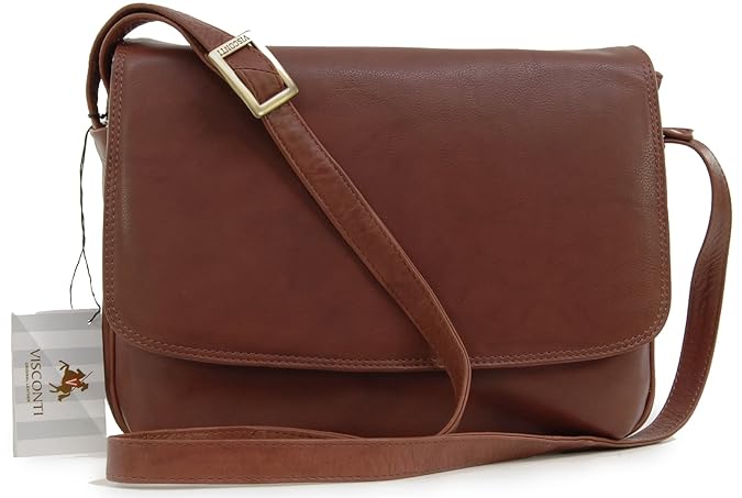 Visconti Leather Organiser Flapover Handbag / Cross-Body Bag 03190 ...