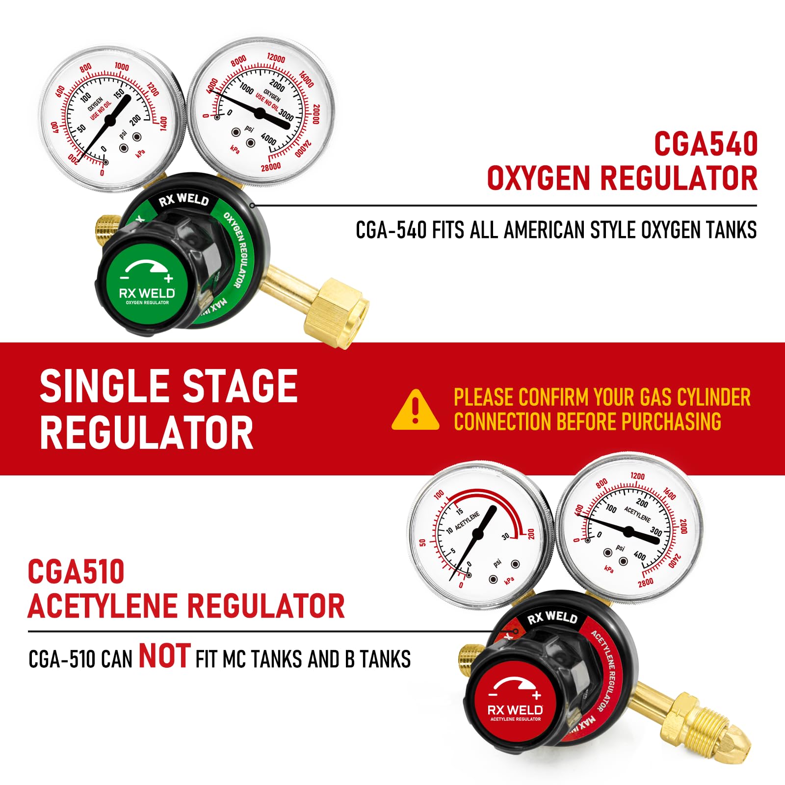 Mua RX WELD Medium Duty Oxy Acetylene Torch Kit with Check Valves, Gas ...