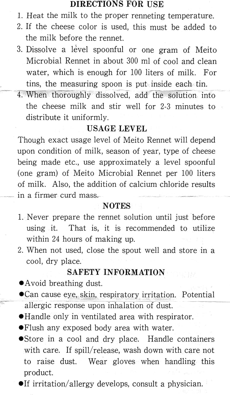 Mua Meito Microbial Rennet Cheese Enzyme Homemade Cheese making 2 x 1 ...
