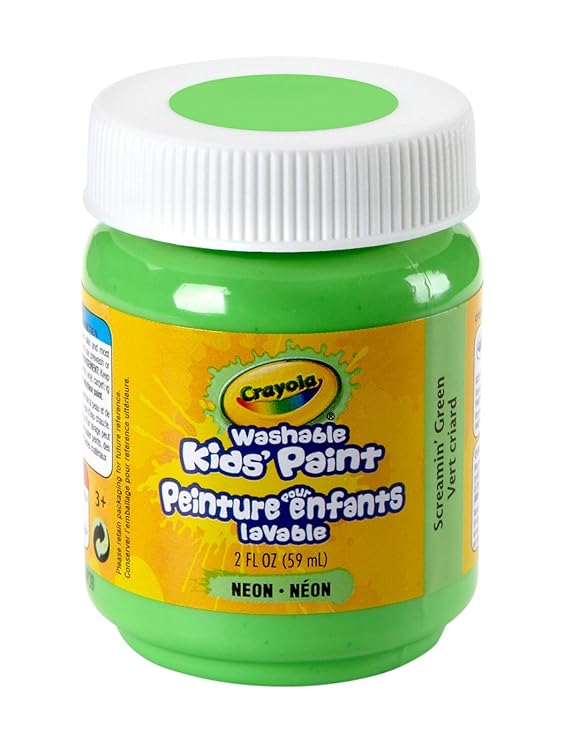 Amazon.com: Crayola Washable Kids Paint, 2 oz, Screamin' Green: Toys ...