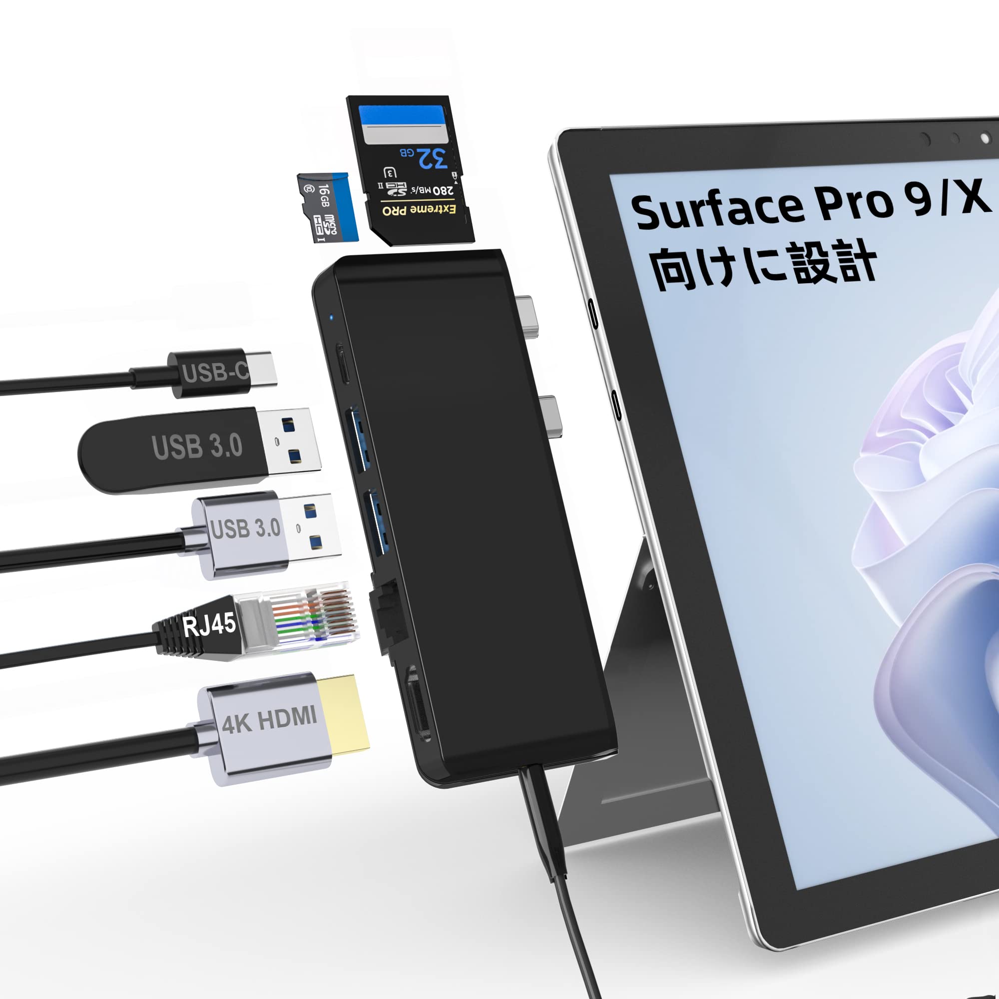 Mua Surface Pro 9 Hub 8-in-2 Extended Multiport 4K HDMI + USB C ...