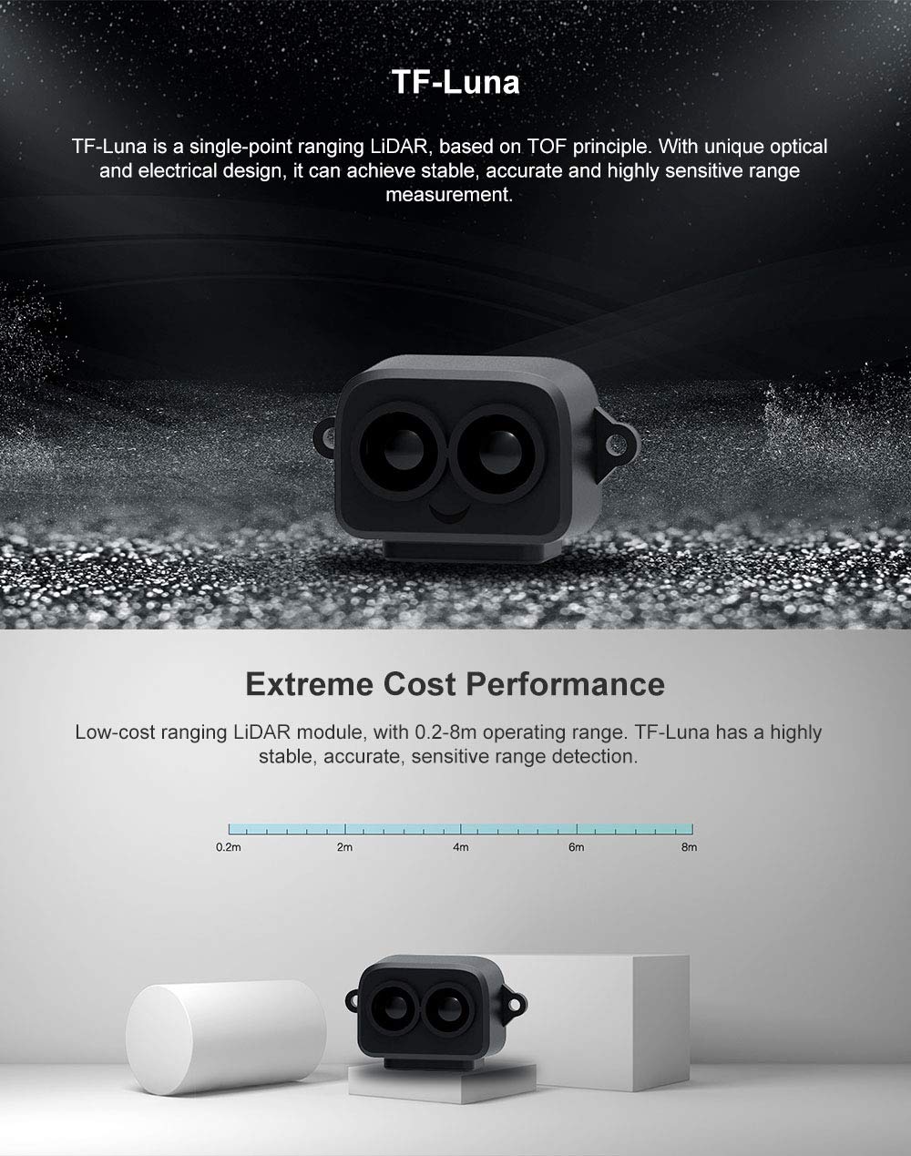 Mua SmartFly info TF-Luna Lidar Sensor 0.1-8m Short-Range Distance ...