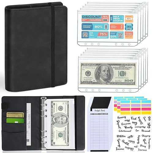 LINTRU Budget Binder with Zipper Envelopes, Budget Book with Cash ...