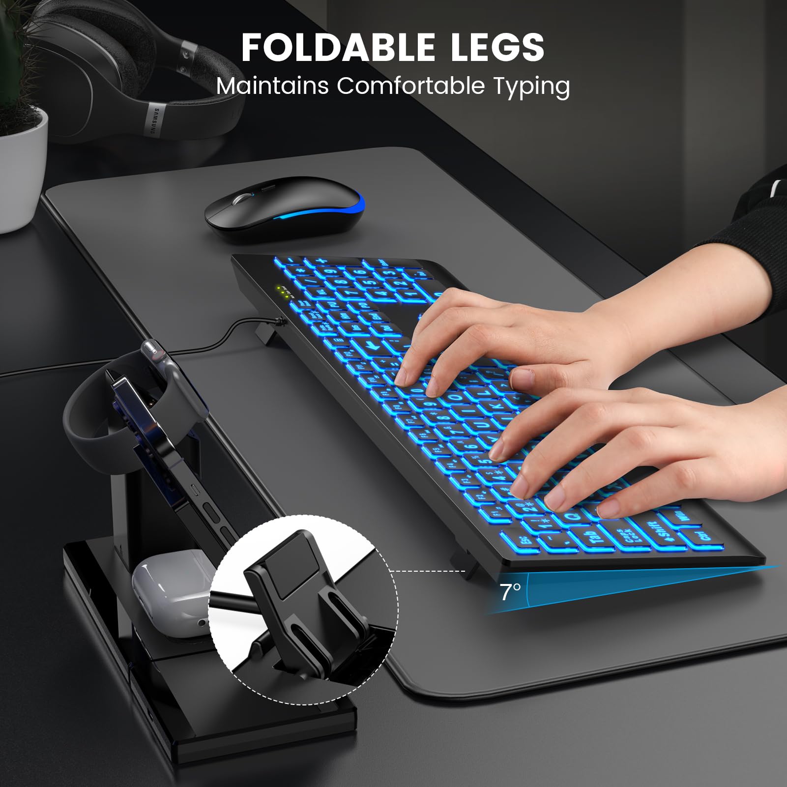 Mua SABLUTE Large Print Backlit Keyboard, Wired USB Lighted Computer ...