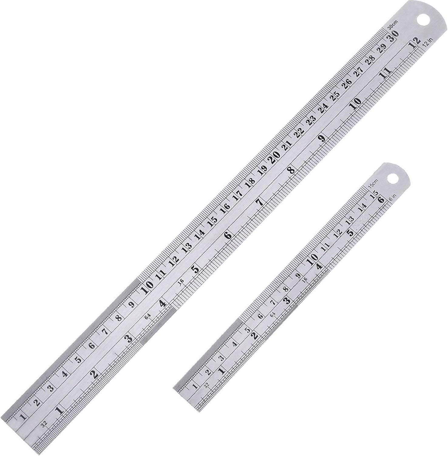 ZARRS Stainless Steel Ruler,Steel Metal Measuring and cutting Ruler,Kit ...