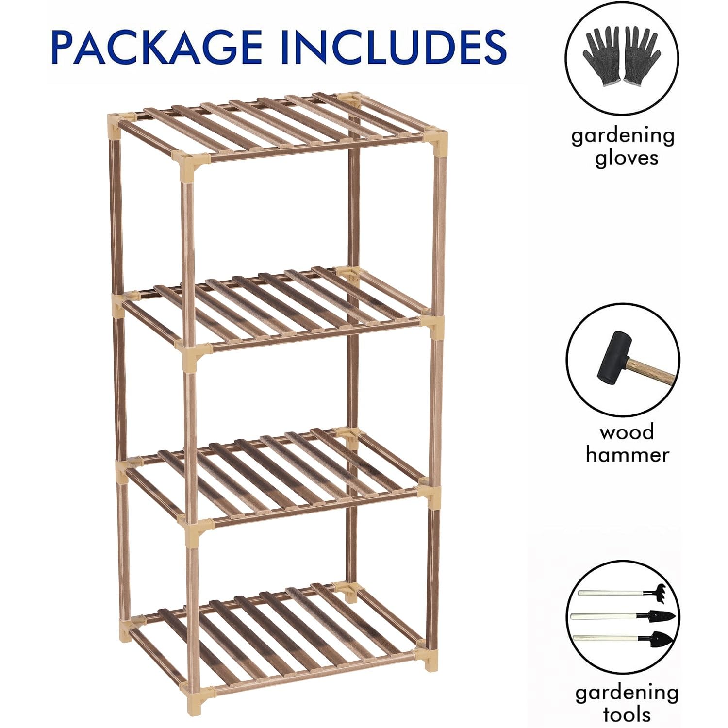 Mua 4 Tier Long Plant Stand Indoor, Outdoor Wood Plant Stands for ...