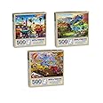 Amazon.com: Bits and Pieces Value Set of 3-500 Piece Jigsaw Puzzles for ...
