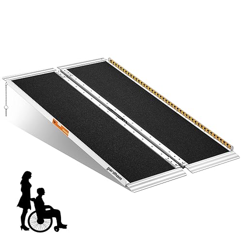 Wheelchair Ramps 4FT, gardhom 800Lbs Aluminum Portable Folding Handicap ...