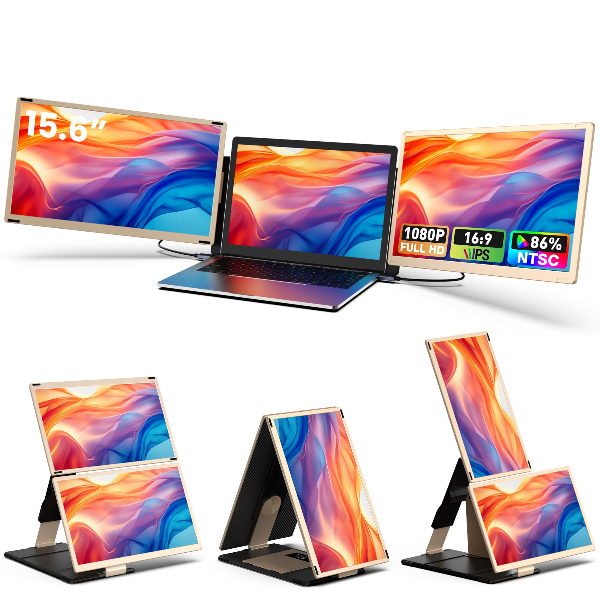 Mua Laptop Screen Extender, 15.6'' Triple Portable Monitor with 86% ...