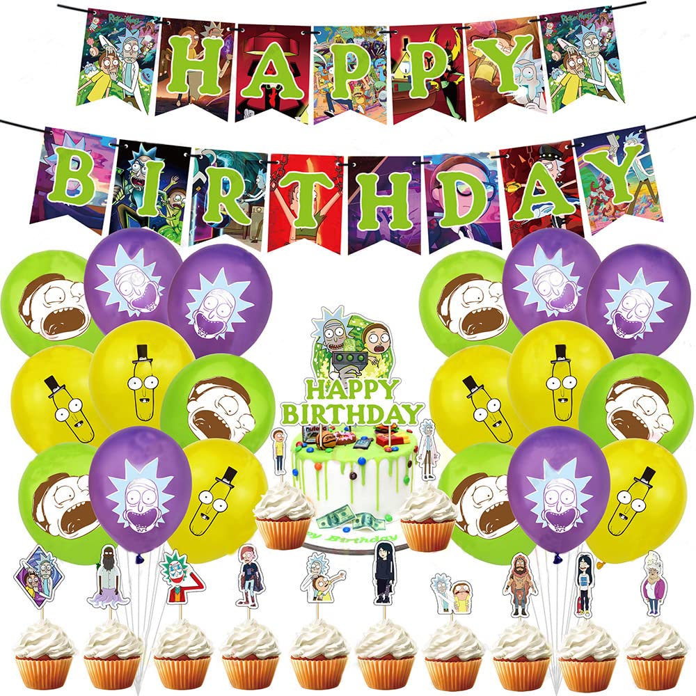Mua Rick and Morty Birthday Decorations Party Set - Rick and Morty ...