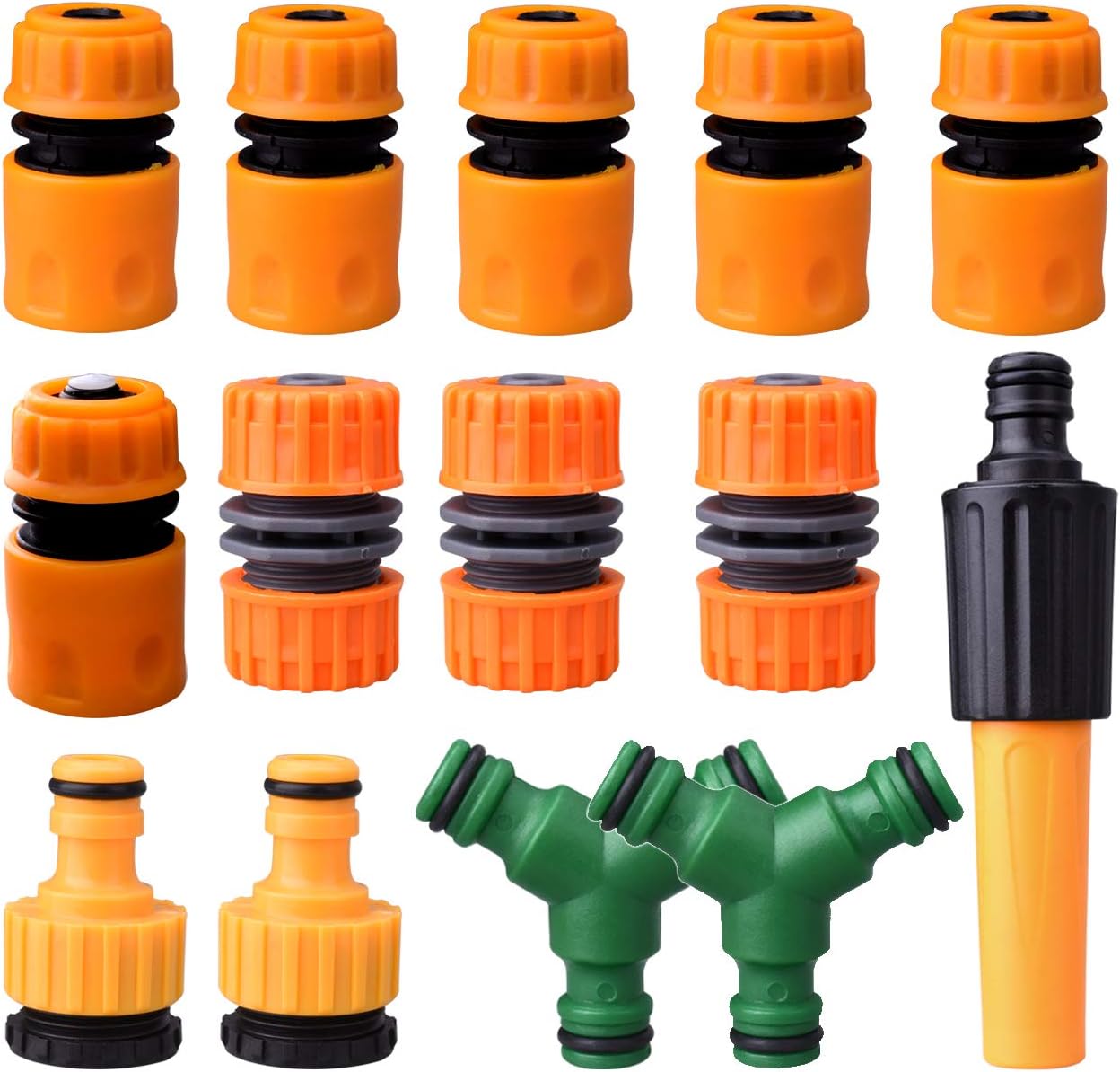 SUPRBIRD 14 Pack Garden Hose Tap Connector Kit, 1/2″ Hose Connector ...